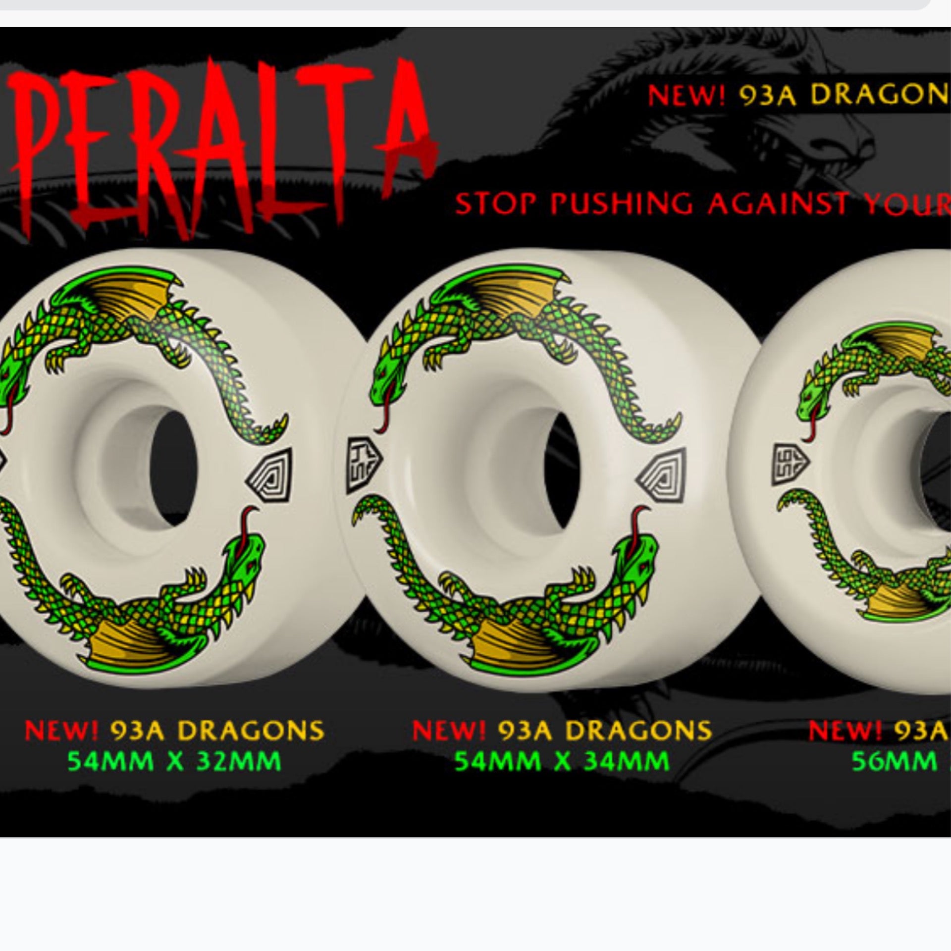Powell Peralta 52mm 93a dragon formula wheels | Okanagan Skate Co.